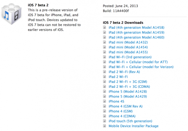 Apple ออกอัพเดท iOS 7 Beta 2 สำหรับ iPhone, iPod touch, iPad และ iPad ...
