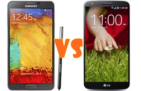 เปรียบเทียบข้อมูลและสเปค Samsung Galaxy Note 3 กับ LG G2