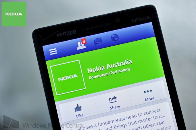 หน้า Facebook ของ Nokia เปลี่ยนภาพปกและรูปประจำตัวเป็นสีเขียวแล้ว