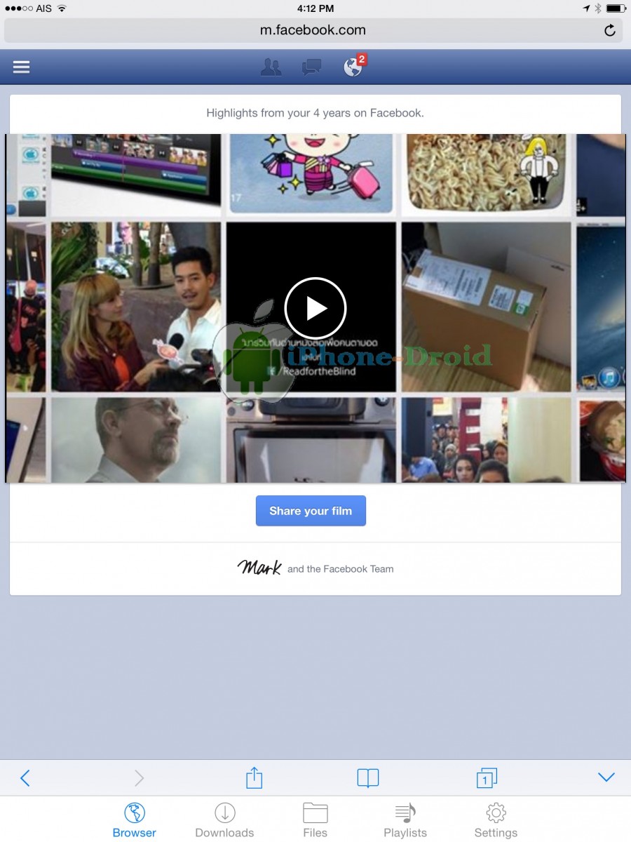 วิธีดาวน์โหลด Facebook look back ด้วย iPhone, iPod, iPad พร้อมแอพโหลด ...