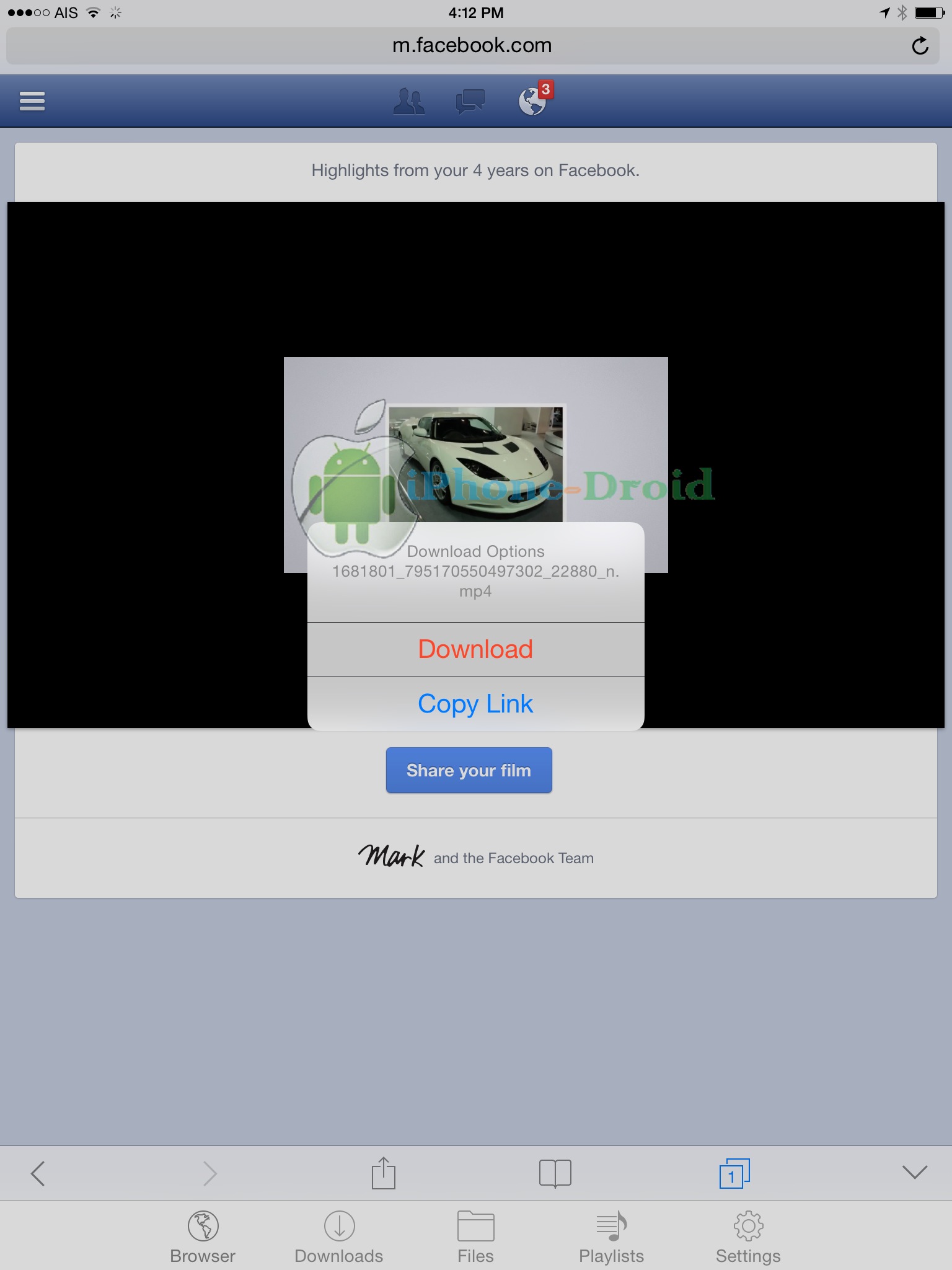 วิธีดาวน์โหลด Facebook look back ด้วย iPhone, iPod, iPad พร้อมแอพโหลด ...