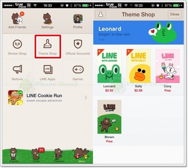 วิธีเปลี่ยนธีม LINE เวอร์ชั่น 4.0.x และธีมโหลดฟรีที่นี่ (iOS) อัพเดท ...