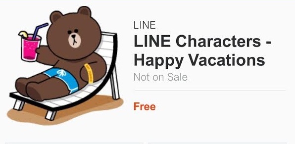 LINE แจกฟรีสติกเกอร์ชุด LINE Characters Happy Vacations เพียงเข้าร่วมทำ ...