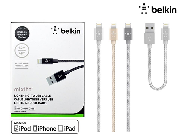 Belkin MIXIT Metallic lightning สายชาร์จ iPhone หรู มีสไตล์