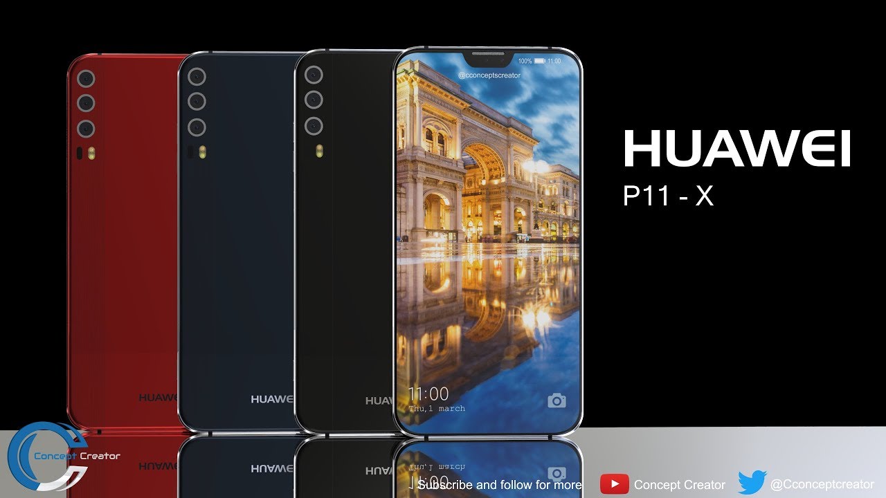 คอนเซ็ปต์ Huawei P11 กล้องหลัง 3 ตัว และหน้าจอแหว่ง FullView [มีคลิป]