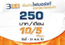 Advice จับมือ 3BB จัดโปรฯนำใบเสร็จ 3BB มาแลกซื้อ Router modem ในราคาพิเศษ