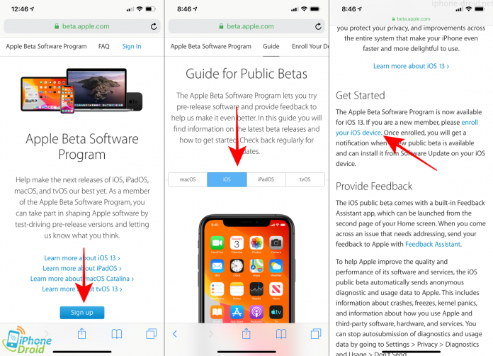 วิธีติดตั้ง iOS 13 Public Beta ทุกคนติดตั้งทดสอบได้ อัพเดทผ่าน OTA