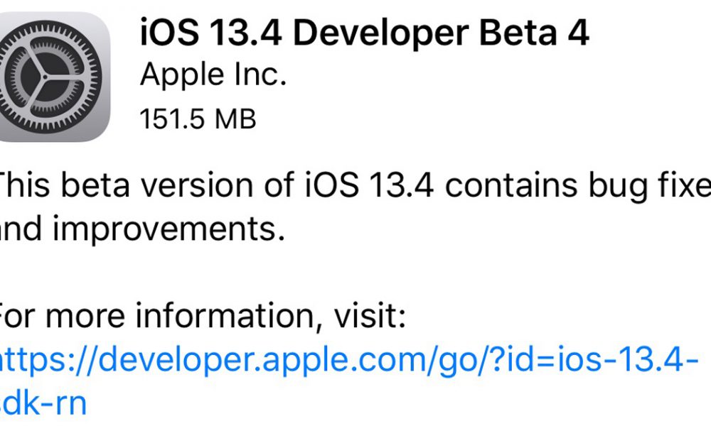 Apple ปล่อยอัปเดท iOS 13.4 Beta 4 และ iPadSO 13.4 beta 4 เน้นแก้ไขบัคและปรับปรุงประสิทธิภาพ