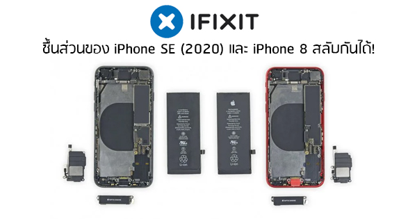 iFixit เผยชิ้นส่วนไหนบ้างที่ iPhone SE (2020) และ iPhone 8 สามารถสลับกันได้