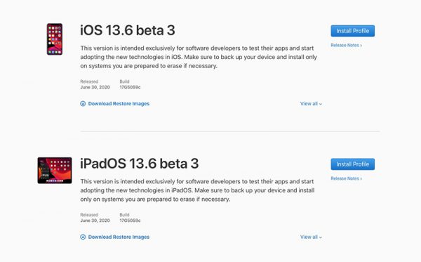 Apple ปล่อยอัปเดท iOS 13.6 และ iPadOS 13.6 Beta 3 ให้นักพัฒนาและ Public Beta แล้ว