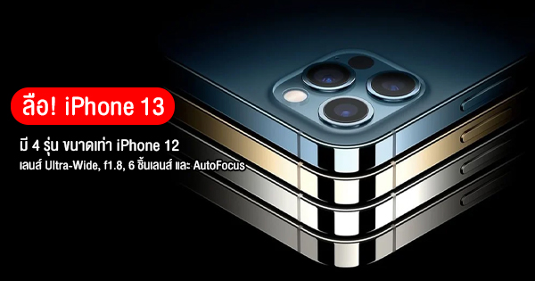 นักวิเคราะห์เผย iPhone 13 มี 4 รุ่น ขนาดเท่า iPhone 12 และอัปเกรดเลนส์ ...