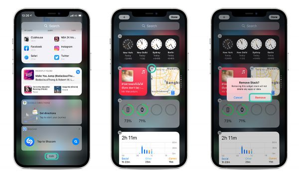 How-To วิธีลบ Widget ในหน้า Widget Screen ของ iPhone