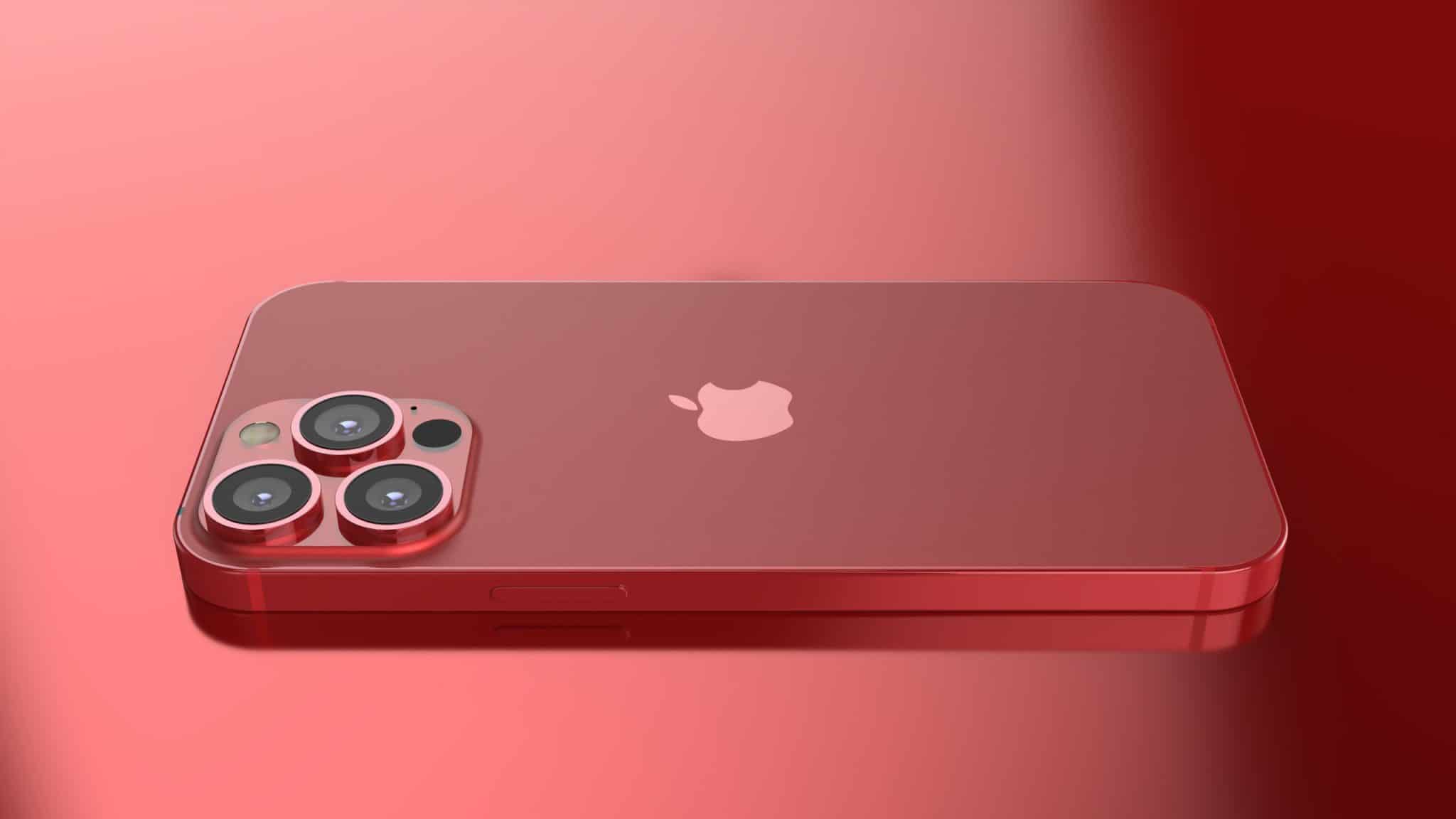 สวยมาก ! คอนเซ็ปต์ iPhone 13 Pro สีแดงพร้อมรอยบากที่เล็กลง Touch ID และ ...