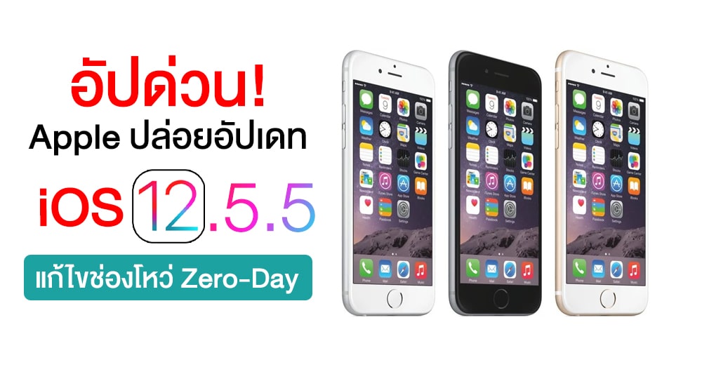 Apple ปล่อยอัปเดท iOS 12.5.5 ให้ iPhone รุ่นเก่า แก้ไขช่องโหว่ Zero-Day