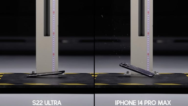 มาแล้ว! คลิป Drop Test ของ iPhone 14 Pro Max vs Galaxy S22 Ultra ใครจะ ...