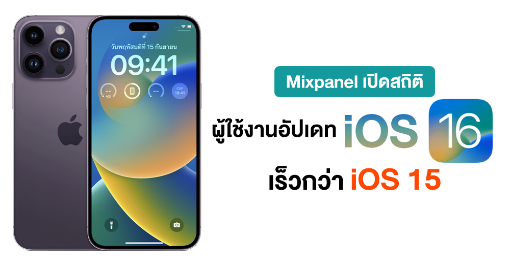 ผู้ใช้งาน iPhone อัปเดท iOS 16 เร็วกว่าตอนเป็น iOS 15 ใน 24 ชั่วโมงแรก ผู้ใช้งาน iPhone อัปเดท iOS 16 เร็วกว่าตอนเป็น iOS 15 ใน 24 ชั่วโมงแรก