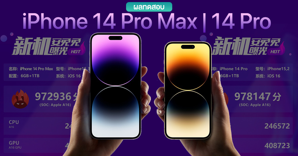 มาแล้ว! ผลทดสอบ AnTuTu ของ iPhone 14 Pro และ iPhone 14 Pro Max แรงขึ้น ...