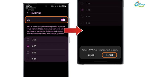 How To วิธีปิดฟีเจอร์ RAM Plus บนสมาร์ทโฟน Samsung Galaxy ที่อัปเดต One ...