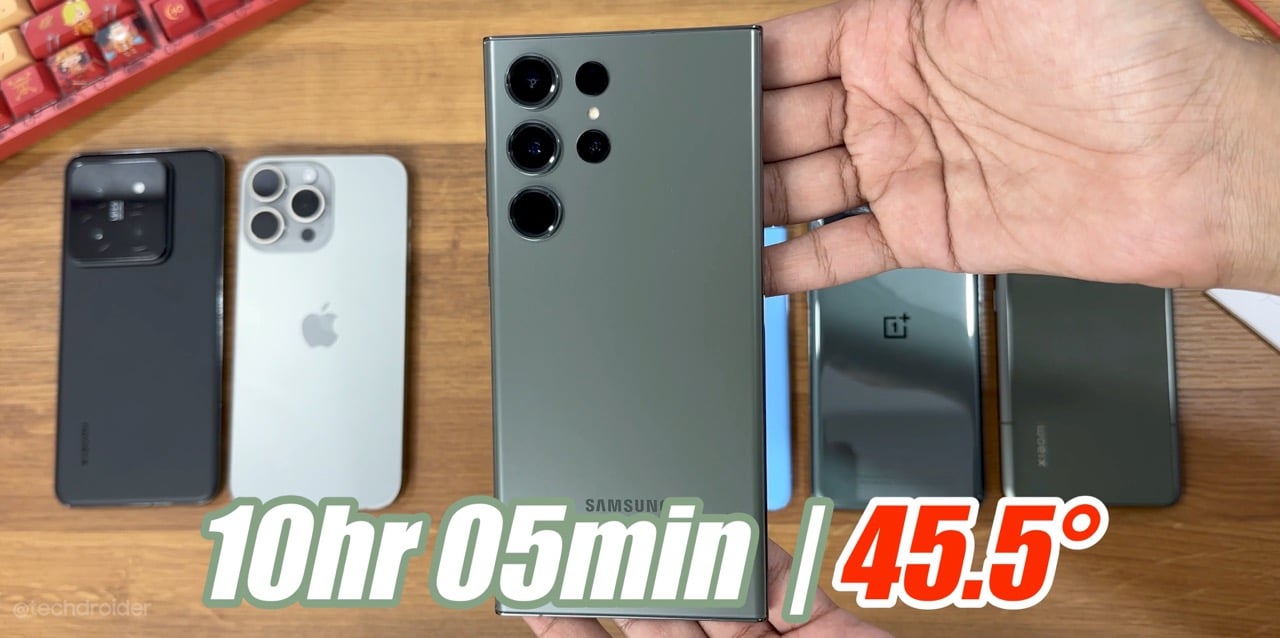 เปรียบเทียบแบตเตอรี่ Xiaomi 14 Pro vs iPhone 15 Pro Max vs S23 Ultra vs Pixel 8 Pro vs OnePlus ...