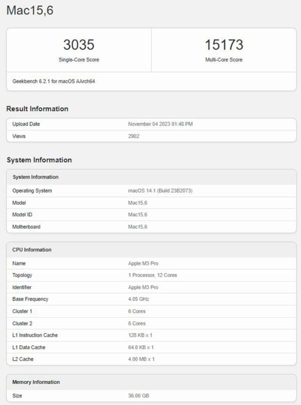 เผย Benchmark ชิป M3 Pro มีความแรงมากกว่า M2 Pro เล็กน้อย และยังน้อย ...