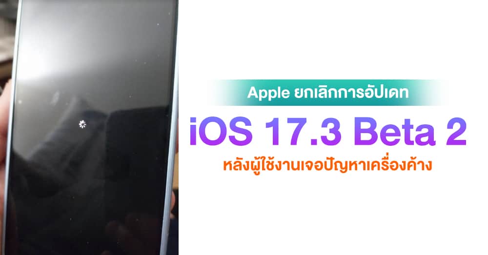 โดนตั้งแต่ปีใหม่ ! Apple ออกอัปเดท iOS 17.3 Beta 2 ให้นักพัฒนา แต่พับเก็บเีรยบร้อยเพราะทำ iPhone ...
