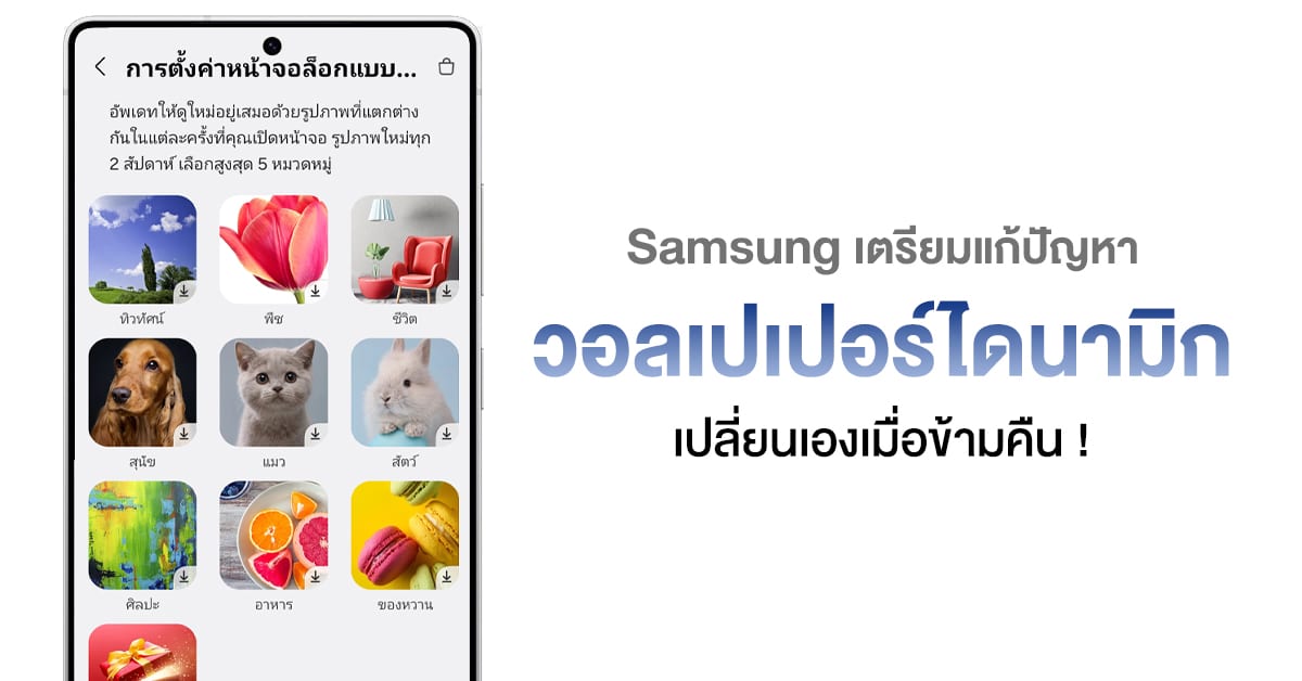 ใครเป็นยกมือ !? Samsung กำลังแก้ปัญหา Dynamic Wallpaper ที่รีเซ็ตการ ...